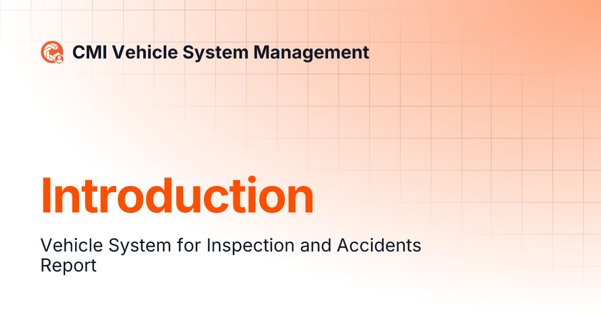 Introduction | CMI Vehicle System Management